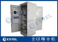 China Telecommunication Outdoor Battery Telecom Cabinet Floor Mounting With Heat Exchanger for sale
