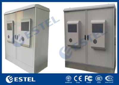 China Base Station Outdoor Rack Mount Enclosure 1000W Cooling Capacity With Two Compartment for sale