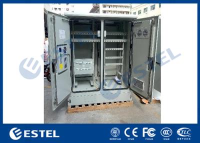 China Two Compartments Outdoor Telecom Cabinet Floor Mounting AC 220V Cooling System for sale