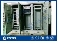 China Triple Bay Racking Outdoor Telecom Enclosure With Air Conditioner Cooling System for sale