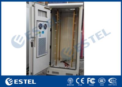 China Double Wall Outdoor Telecom Cabinet Galvanized Steel Front Access 19'' Floor Mount for sale