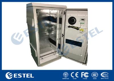 China Single Wall Galvanized Steel Outdoor Communication Cabinets Grey Color RAL7035 for sale