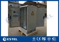 China 24U Floor Mounting Type Outdoor Telecom Cabinet With Theft Three Point Lock for sale