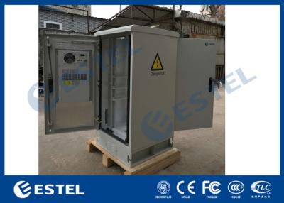 China 24U Floor Mounting Type Outdoor Telecom Cabinet With Theft Three Point Lock for sale