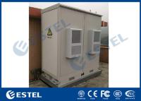 China Two Compartment Base Station Cabinet Weatherproof IP55 With Aircon Cooling System for sale