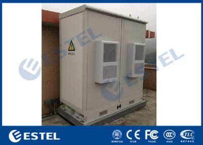China Two Compartment Base Station Cabinet Weatherproof IP55 With Aircon Cooling System for sale