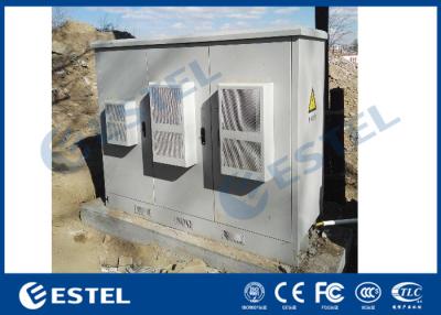 China Air Conditioner Cooling System Outdoor Telecom Cabinet Including Battery Layers / Rack Rails for sale