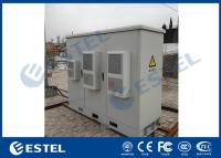 China Heat Insulation Outdoor Cabinet Base Station IP55 Three Bay Galvanized Steel Floor Mount for sale