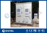 China Weatherproof IP55 Outdoor Telecom Cabinet Two Bay With Air Conditioner Cooling System for sale