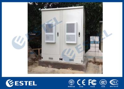 China Weatherproof IP55 Outdoor Telecom Cabinet Two Bay With Air Conditioner Cooling System for sale