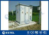 China IP55 Triple Bay Outdoor Telecom Enclosure Three Front Doors Fans Cooling Cabinet for sale