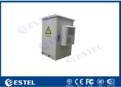 China 13U Outdoor Communication Cabinets Galvanized Steel Pole Mount With One Front Door for sale