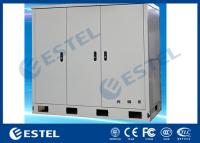 China Three Bays Outdoor Telecom Cabinet Stainless Steel With Three Front Doors for sale