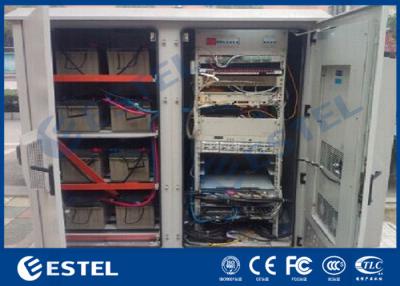 China Two Compartments Outdoor Electronics Cabinet Air Conditioning For Equipments / Batteries for sale