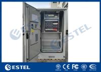 China IP55 Air Conditioner Cooling Outdoor Power Cabinet With 19 Inch Equipment Rack And Battery Shelves for sale