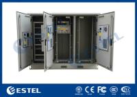 China Wireless 3 Compartments Grey RAL 7035 Outdoor Equipment Cabinet for sale