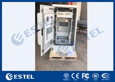 China 2 Fans Galvanized Steel 27U Rack Outdoor Telecom Cabinet for sale
