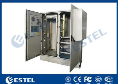China Floor Mount 2 Bays 1.5mm Thick Outdoor Network Enclosure for sale