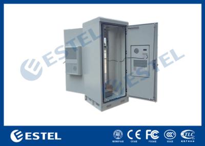 China Stainless Steel IP65 37U Outdoor Telecom Cabinet Double Air Conditioning Cooling for sale