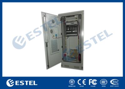 China 42U 19 Inch Outdoor Telecom Cabinet Heat Exchanger Cooling Double Wall Insulated for sale