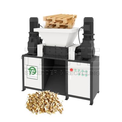 China FANTE High Speed Mini Dual Shaft Shredder for Wooden Frames Doors Waste Blocks and Construction Wood Recycling for sale