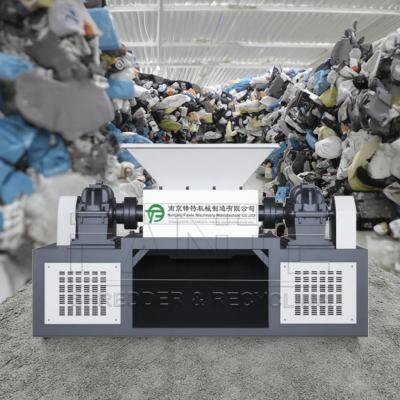 China CE Approved Industrial Grade Twin Shaft Shredder for Mixed Recycling Streams Including Rubber Textiles Mattresses for sale