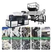 China Robust Twin Shaft Shredder for Recycling E Waste Like Game Consoles Hard Drives Cables and TV Panels for sale