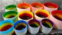 China Frosted Rainbow Quartz Crystal Singing Bowl Set 8-14 Inch for Sound Healing Therapy for sale