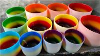China Frosted Rainbow Quartz Crystal Singing Bowl Set 8-14 Inch for Sound Healing Therapy for sale