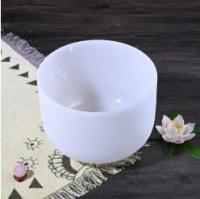 China Frosted Quartz Crystal Singing Bowl Set 7 Chakra Notes 6-24 Inch for Sound Healing Therapy for sale