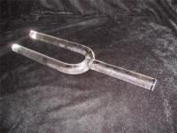 China Clear crystal tuning forks with carrying box and rubber striker for sale