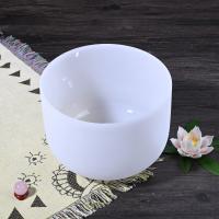 China Frosted Crystal Singing Bowl 99.99% Pure Quartz 8 to 14 Inches with Mallet and O-Rings for sale