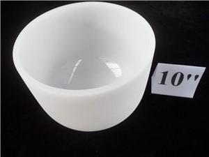 China Frosted Quartz Crystal Singing Bowls 8 to 14 Inch 12 Music Notes Sound Healing for sale