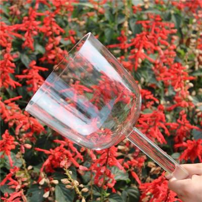 China Hollow Handle Clear Crystal Singing Bowls 6 to 10 Inch for Sound Therapy and Chakra Balance for sale