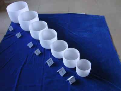 China 99.99% Pure Quartz Singing Bowl Set 6 to 12 Inch with Mallet for Healing Meditation for sale