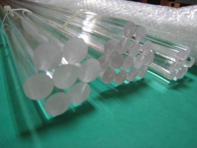 China High Purity 99.99% Optical Clear Fused Quartz Glass Rod for High Temperature Resistance for sale