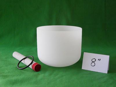 China Quartz Crystal Singing Bowl with  Leather Wand for sale