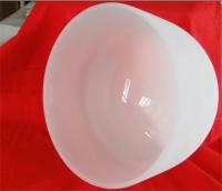 China Classic white quartz crystal singing bowls for transform anxiety with accessories for sale