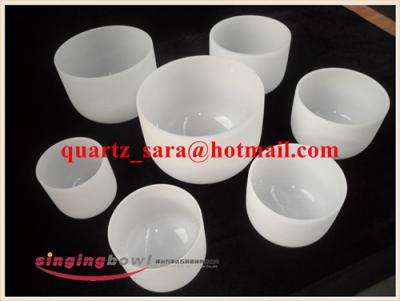 China 99.9% Pure Quartz Crystal Singing Bowl 6-24 Inch for Sound Healing Chakra Set for sale