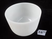 China 16 Inch Frosted Quartz Crystal Singing Bowl for Sound Healing and Meditation 99.9% Pure for sale