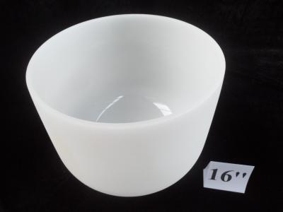China 16 Inch Frosted Quartz Crystal Singing Bowl for Sound Healing and Meditation 99.9% Pure for sale