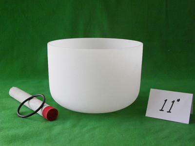 China Frosted Quartz Crystal Singing Bowls 9 to 11 Inch 7 Musical Notes Sound Healing for sale