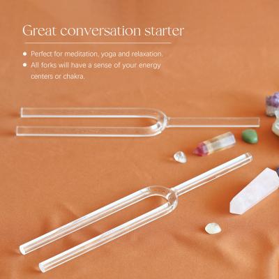 China Pure Quartz Crystal Singing Tuning Forks 432Hz 16mm 400mm Set with Accessories Factory Direct for sale