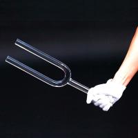 China Wholesale Clear Quartz Tuning Fork 432Hz 16mm 400mm Chakra Healing Crystal Diapason for sale
