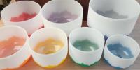 China Chakra Lotus Quartz Crystal Singing Bowls Full Set 6-14 Inch 440Hz 432Hz Wholesale for sale