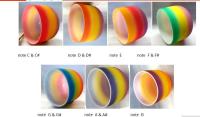 China Frosted Quartz Crystal Singing Bowls Set of 7 Chakra 8-14 Inch with Mallets Case for sale
