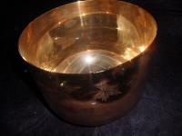 China Frosted Gold Quartz Crystal Singing Bowls 6 to 14 Inch Pure Quartz for Meditation Healing for sale