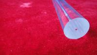 China Clear quartz glass rod with a hole for sale