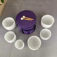 China 99.99% Pure Quartz Crystal Singing Bowl Set 8-14 Inch with Mallet and Carrying Bags for Sound Healing for sale