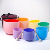 China Color crystal singing bowl set 8-14'' for sale
